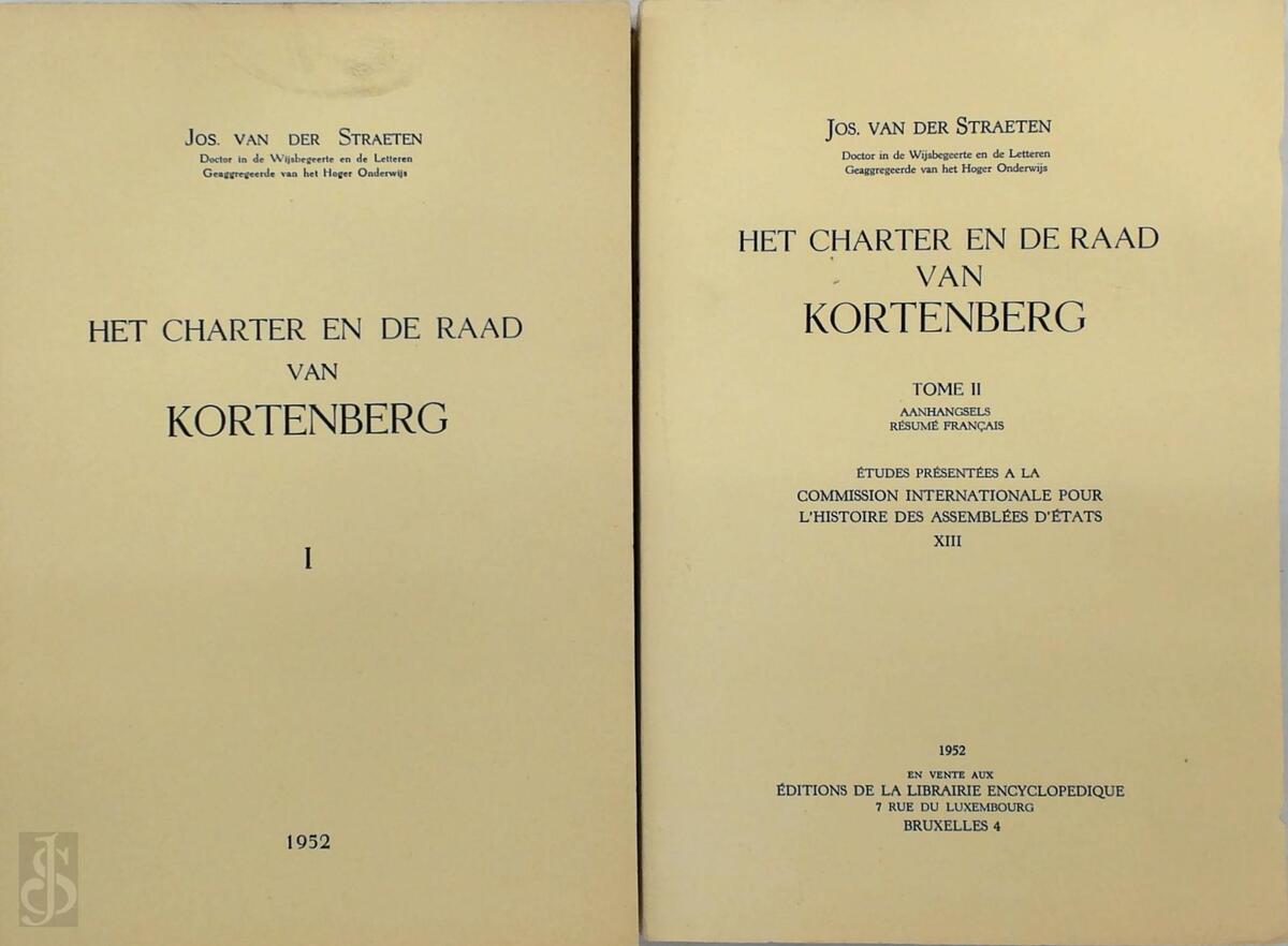 Het Charter en de Raad van Kortenberg - Joseph van Der Straeten | De Slegte