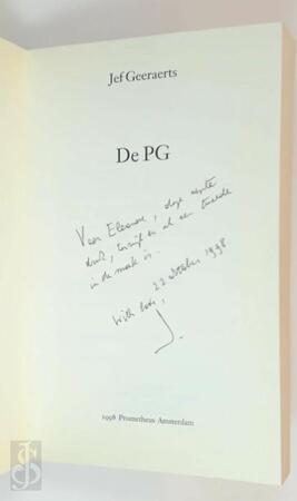 De PG [met opdracht aan Eleonore Geeraerts] - Jef Geeraerts - (ISBN ...