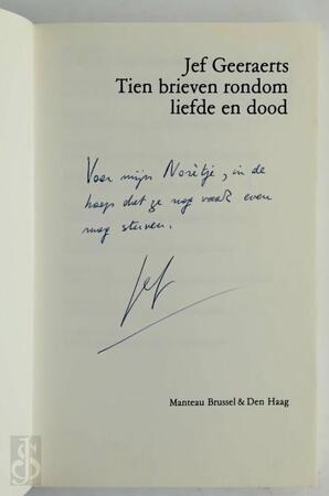 Tien brieven rondom liefde en dood [met opdracht aan zijn vrouw] - Jan ...