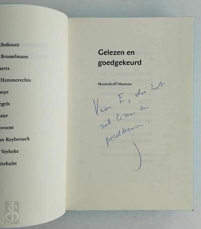 Gelezen en goedgekeurd [met opdracht van Jef Geeraerts aan zijn vrouw ...