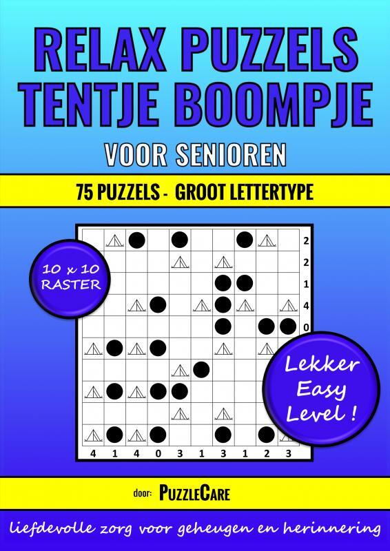 Relax Puzzelboek: Tentje Boompje voor Senioren 10x10 Raster - 75 ...