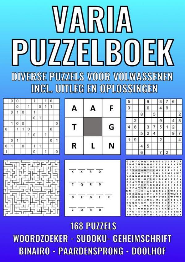 Varia Puzzelboek - Diverse Puzzels voor Volwassenen - Incl. Uitleg en ...