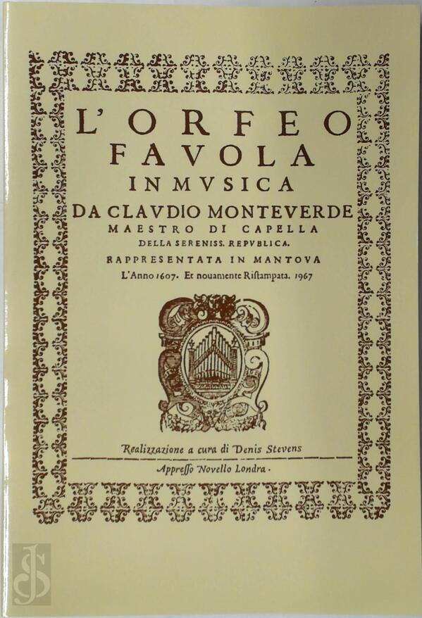 Claudio Monteverdi: L'Orfeo - Favola In Musica SV.318 (Vocal score) - Claudio Monteverdi - (ISBN ...