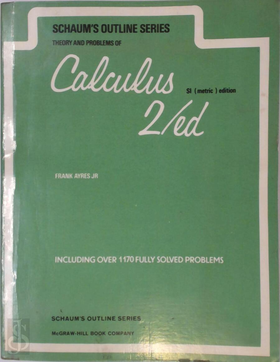 Schaum's outline of theory and problems of differential and integral ...