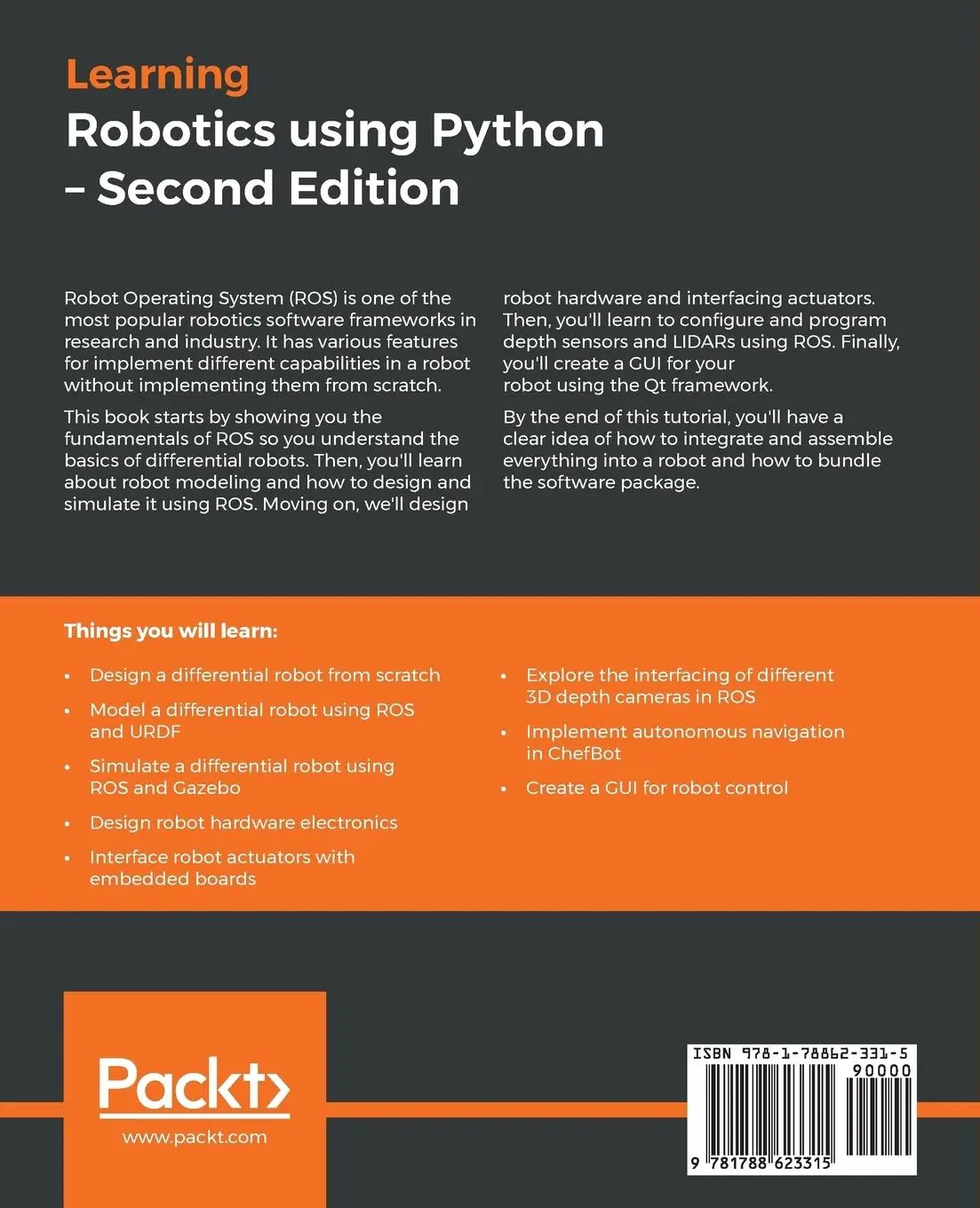 Learning Robotics using Python - Lentin Joseph - (ISBN: 9781788623315 ...