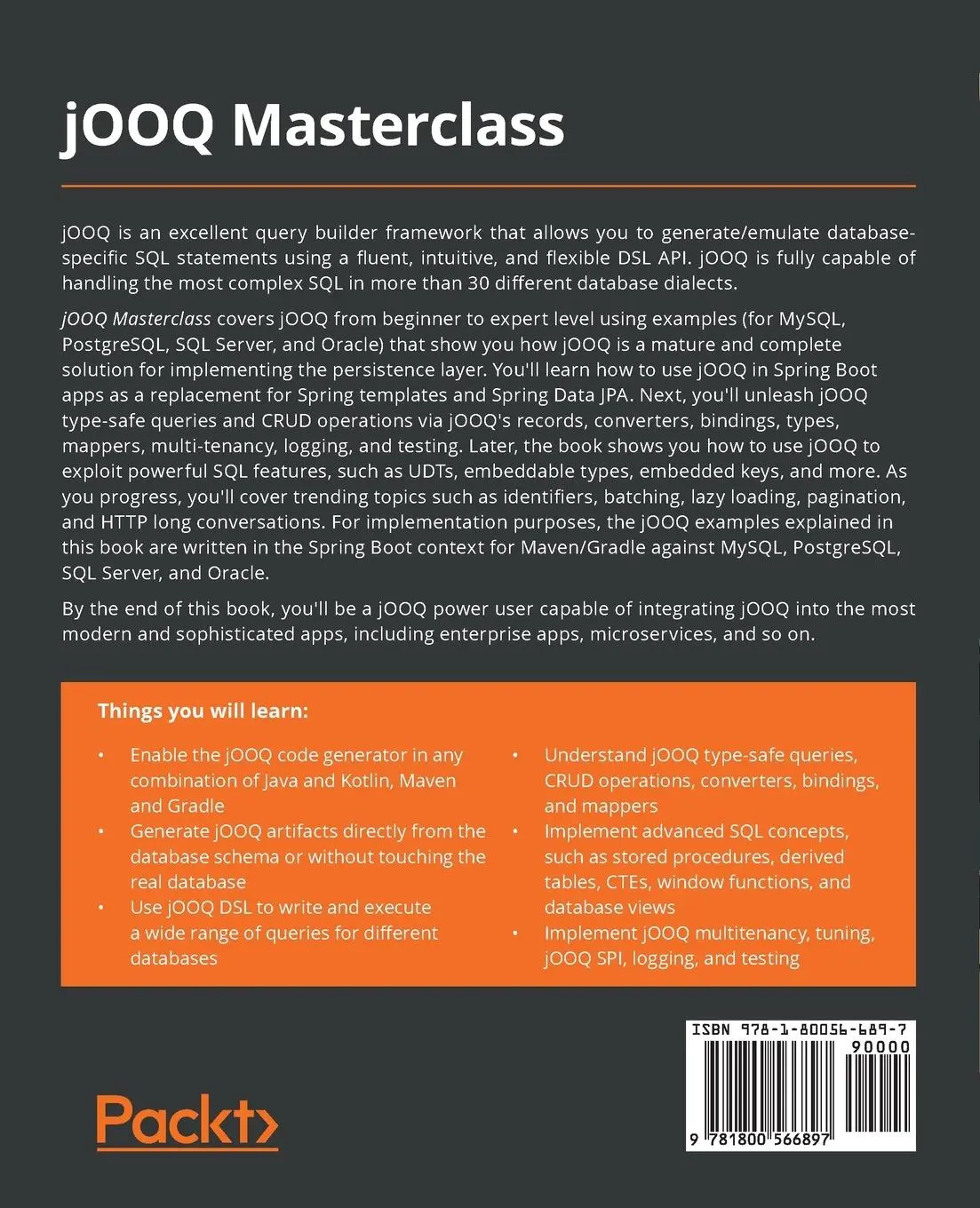 jOOQ Masterclass - Anghel Leonard, Lukas Eder - (ISBN: 9781800566897 ...