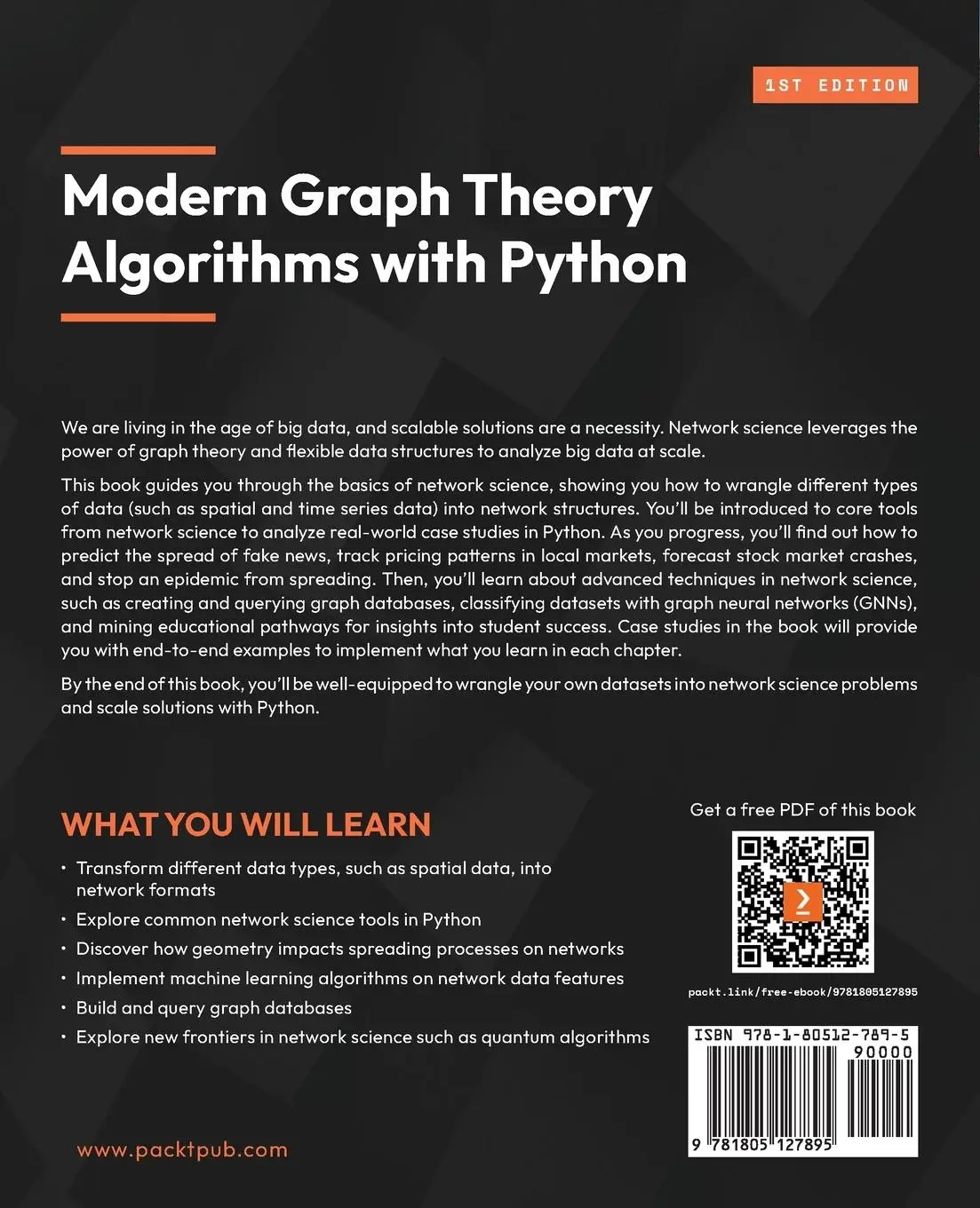 Modern Graph Theory Algorithms with Python - Colleen M. Farrelly, Franck Kalala Mutombo - (ISBN ...