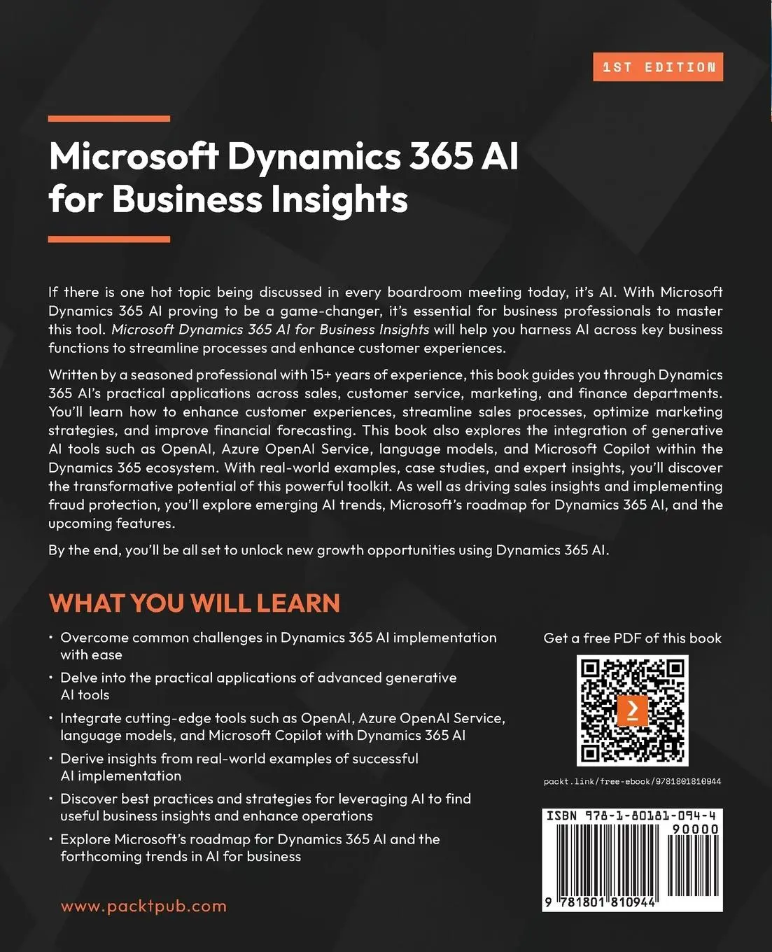 Microsoft Dynamics 365 AI for Business Insights - Dmitry Shargorodsky - (ISBN: 9781801810944 ...