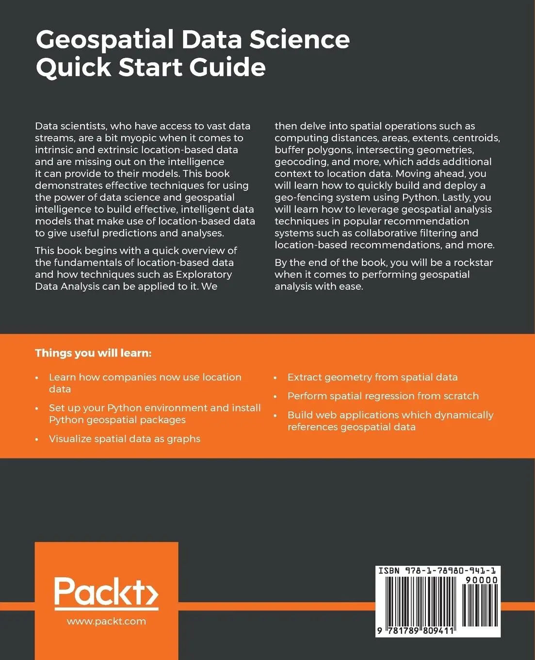 Geospatial Data Science Quick Start Guide - Abdishakur Hassan, Jayakrishnan Vijayaraghavan ...