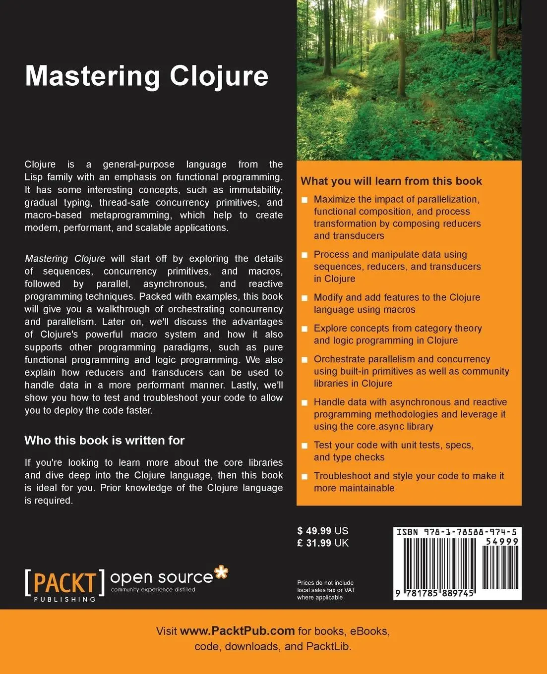 Mastering Clojure - Akhil Wali - (ISBN: 9781785889745) | De Slegte