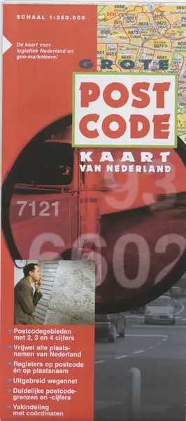 Grote postcode kaart van Nederland - (ISBN: 9789058813442) | De Slegte
