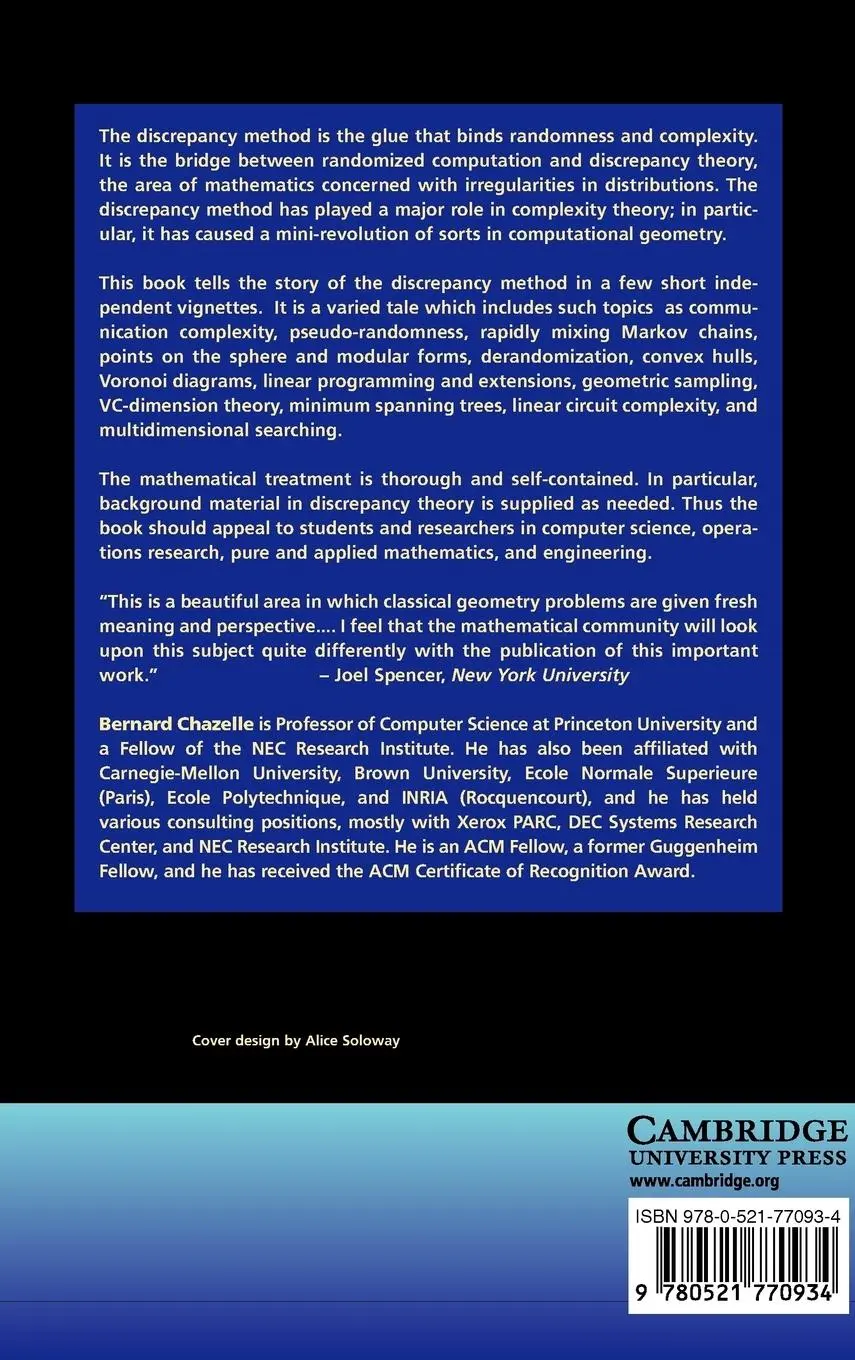 The Discrepancy Method - Bernard (Princeton University Chazelle - (ISBN ...