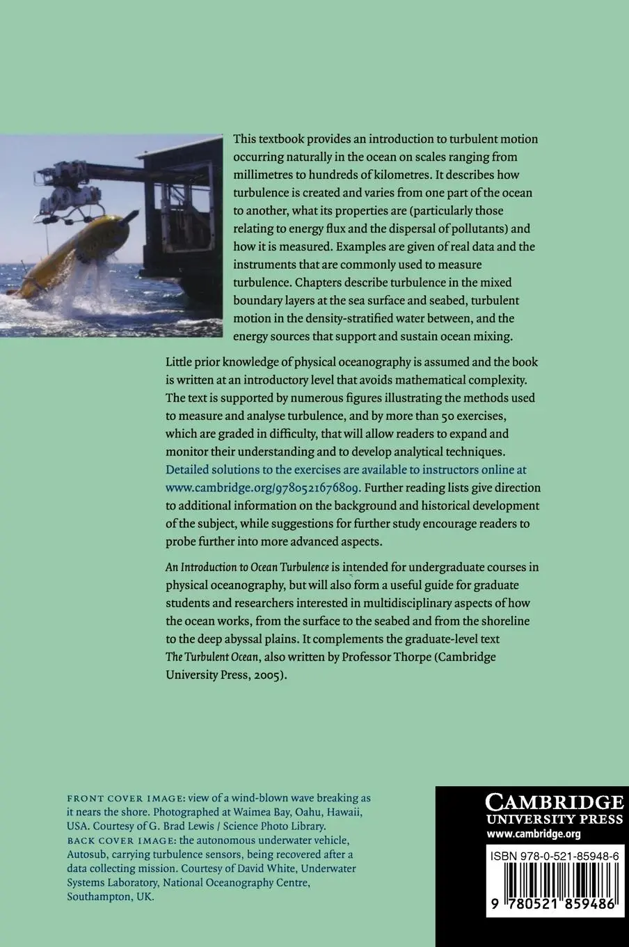 An Introduction to Ocean Turbulence - S. A. (University of Wales Thorpe ...