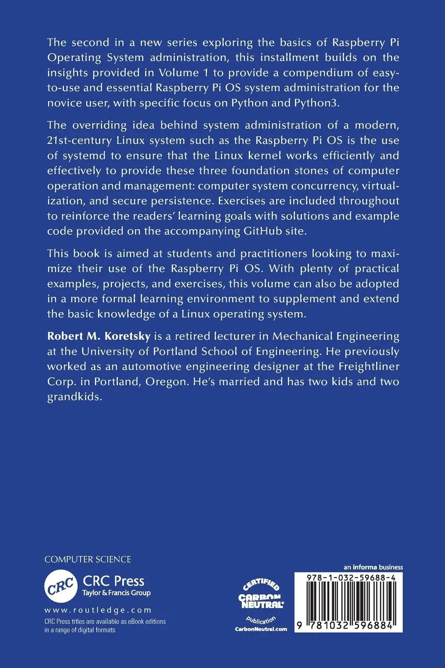 Raspberry Pi OS System Administration with systemd and Python - Robert M. Koretsky - (ISBN ...