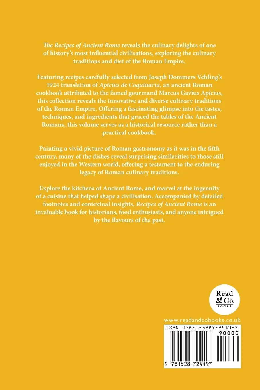 Recipes of Ancient Rome - Apicius - (ISBN: 9781528724197) | De Slegte