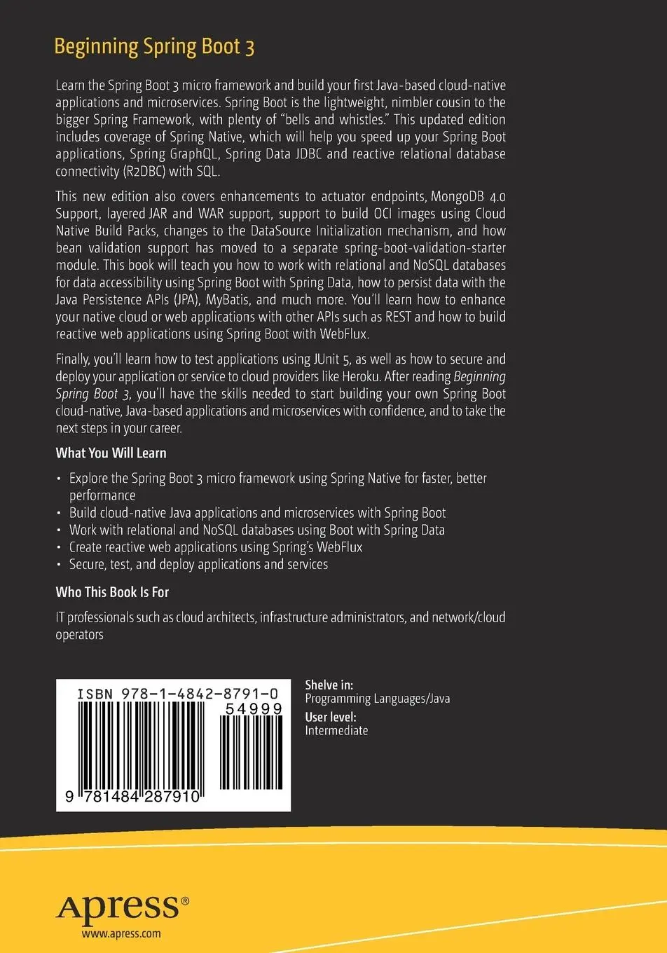 Beginning Spring Boot 3 - K. Siva Prasad Reddy, Sai Upadhyayula - (ISBN: 9781484287910) | De Slegte